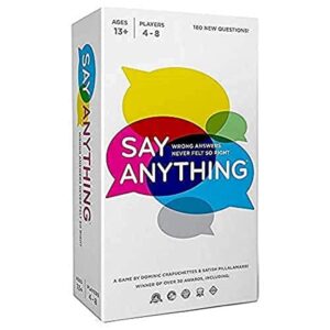 say anything: 10th anniversary–a board game by north star games 4-8 players–board games for family 30 mins of gameplay–games for family game night–for kids and adults ages 13+ - english version