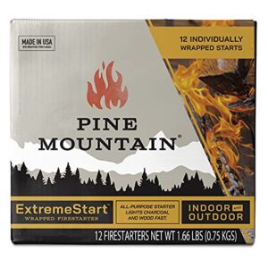 pine mountain firestarters extremestart, 12 wrapped fire starters by pine mountain