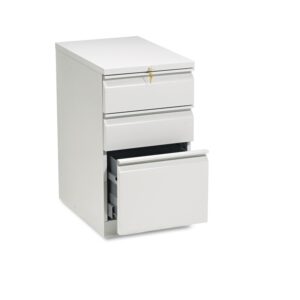 hon 33723rq efficiencies mobile pedestal file w/one file/two box drwrs, 22-7/8d, lt gray