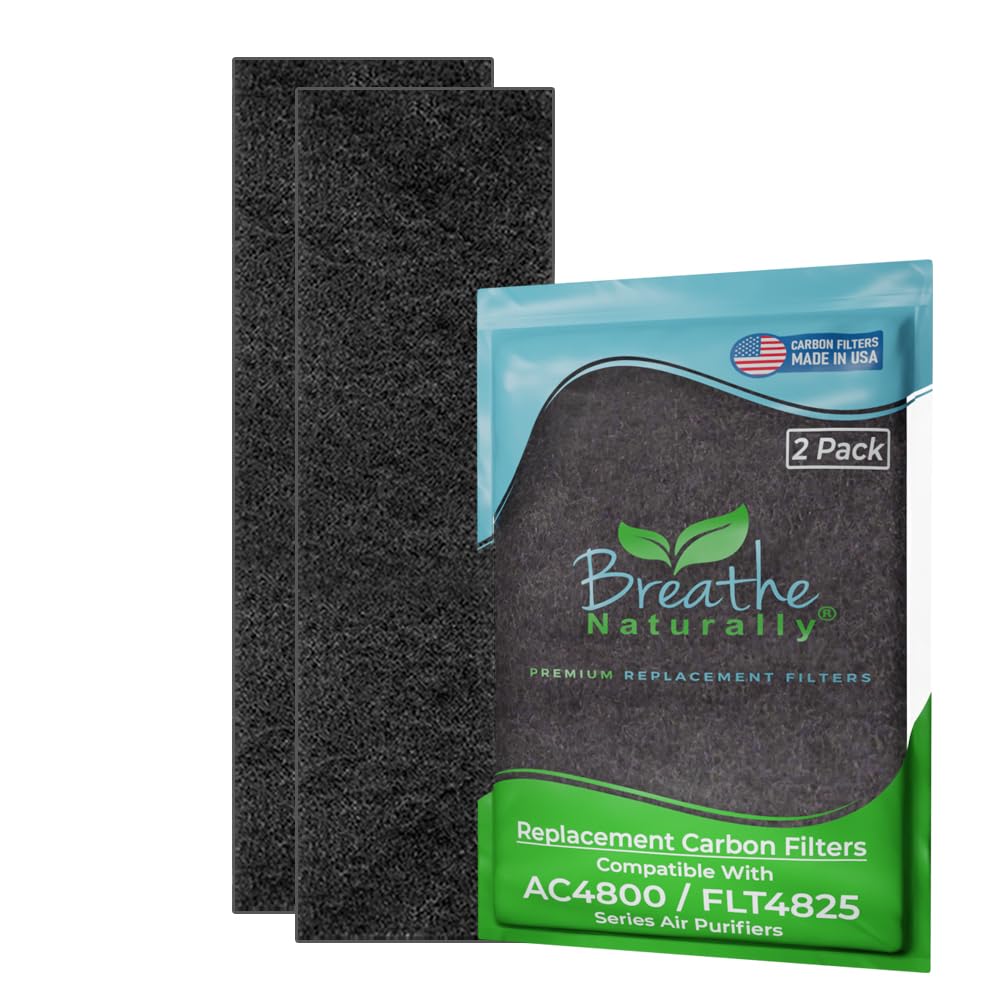 Breathe Naturally - Extra Thick Carbon Prefilter B Compatible with GGuardian FLT4825 Purifiers AC4800 Series - Measured Exactly to Fit GGuardian FLT4825 Series - Made in USA(2 pack Carbon Pre-filters)