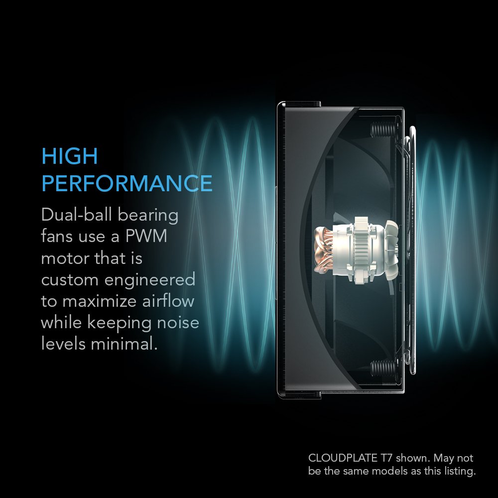 AC Infinity CLOUDPLATE T7-N, Rack Mount Fan Panel 2U, Intake Airflow, for Cooling AV, Home Theater, Network 19” Racks