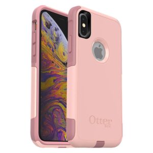 otterbox iphone xs and iphone x commuter series case - ballet way (pink salt/blush), slim & tough, pocket-friendly, with port protection