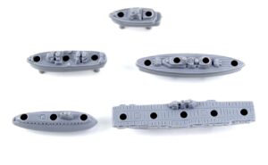 milton bradley battleship game replacement ship set of 5