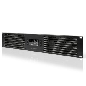 ac infinity cloudplate t7, rack mount fan panel 2u, exhaust airflow, for cooling av, home theater, network 19” racks