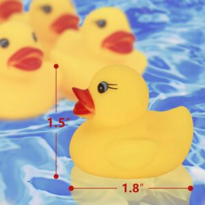 Novelty Place 12Pcs Rubber Duck Float Ducky Baby Bath Shower Toy, Yellow Mini Bath Duckies for Toddlers and Kids Birthday Gift Party Favor Bathtub Decoration