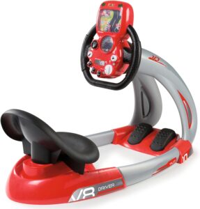 smoby: v8 driver, kids can play and develop real life skills, features includes back lit screen, real sounds and mechanical pedals, for ages 3 and up