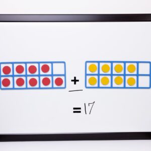 LEARNING ADVANTAGE Giant Magnetic Foam Ten Frames - 2 Frames with 20 Disks - Early Math Manipulative - Teach Number Concepts and Operations