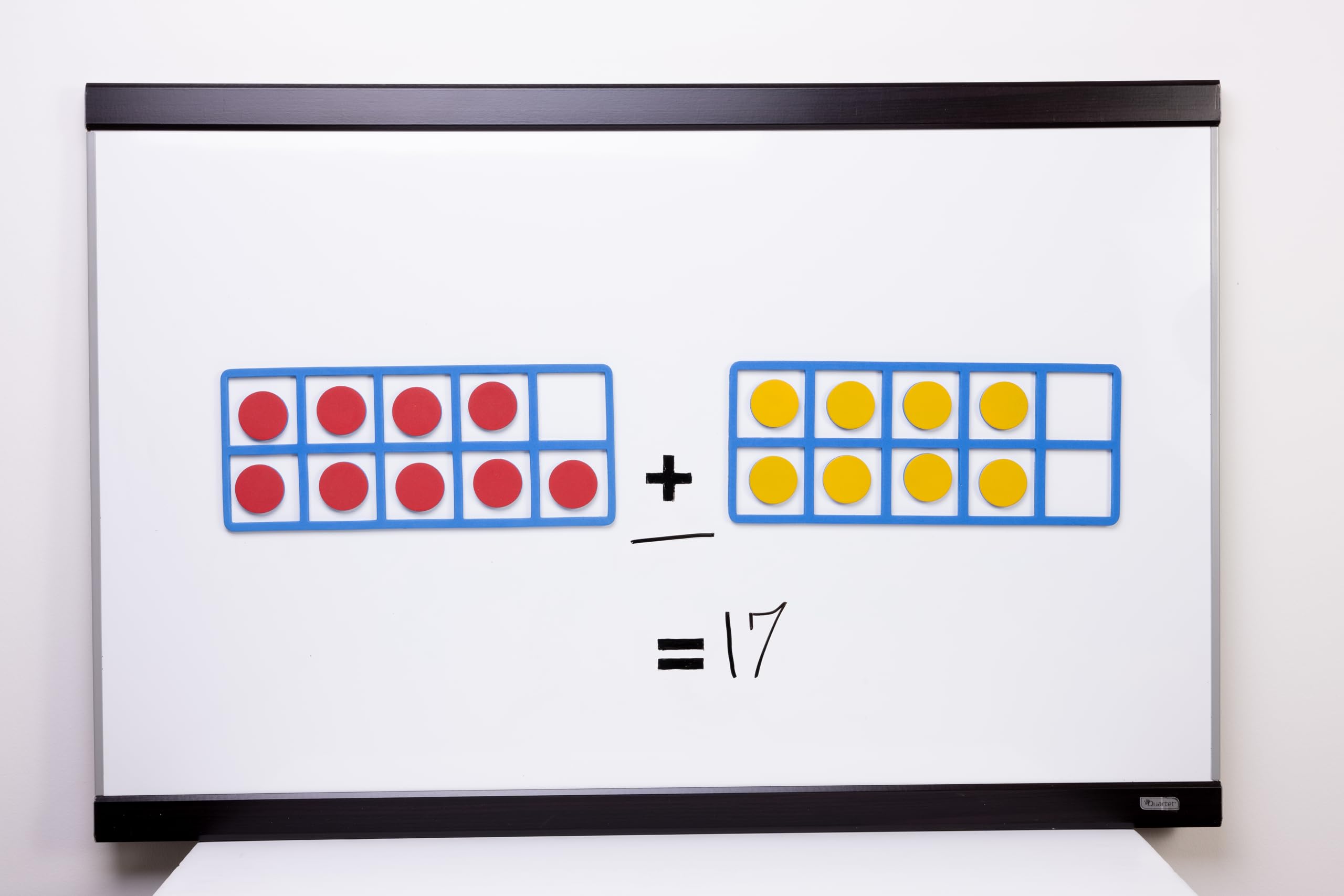 LEARNING ADVANTAGE Giant Magnetic Foam Ten Frames - 2 Frames with 20 Disks - Early Math Manipulative - Teach Number Concepts and Operations