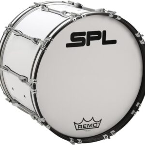 Sound Percussion Labs Birch Marching Bass Drum with Carrier 24 x 14 in. White