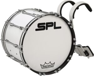 sound percussion labs birch marching bass drum with carrier 20 x 14 white