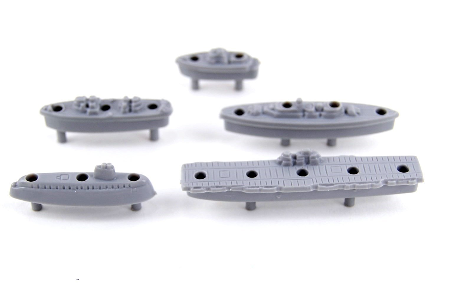 Milton Bradley Battleship Game Replacement Ship Set of 5