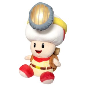 little buddy 1408 super mario bros. captain toad sitting pose plush, 6.5"