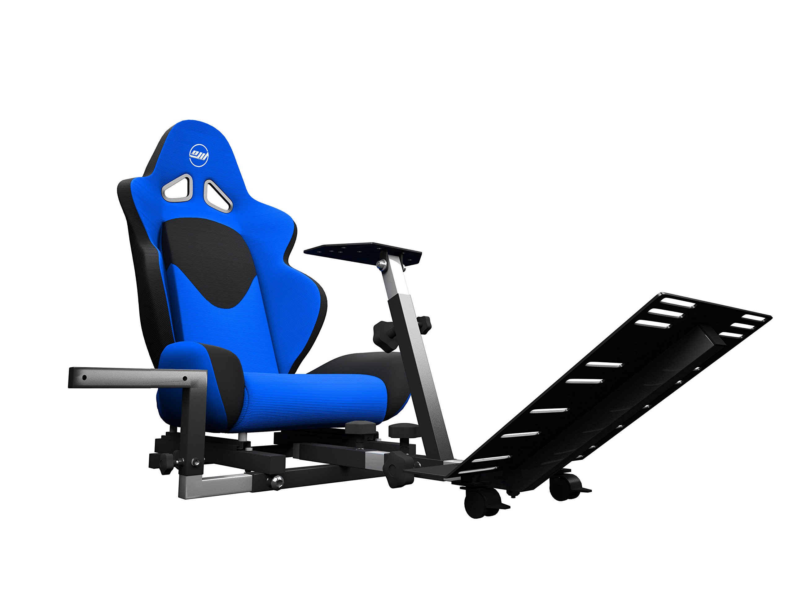 OpenWheeler Advanced Racing Seat Driving Simulator Gaming Chair with Gear Shifter Mount Blue