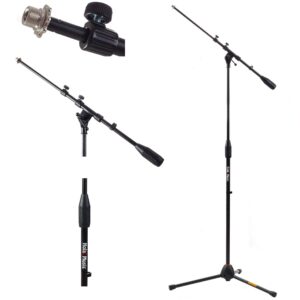 hola! music mic stand w/adjustable height for home, studio, office or stage use - standard clutch single unit