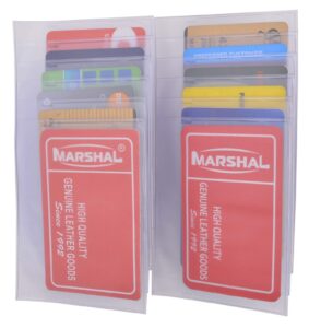 marshal checkbook plastic insert made in usa 6 page set of 2 card holder