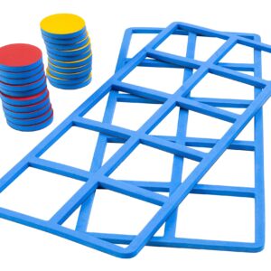 LEARNING ADVANTAGE Giant Magnetic Foam Ten Frames - 2 Frames with 20 Disks - Early Math Manipulative - Teach Number Concepts and Operations