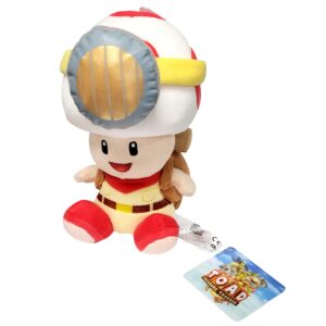 Little Buddy 1408 Super Mario Bros. Captain Toad Sitting Pose Plush, 6.5"