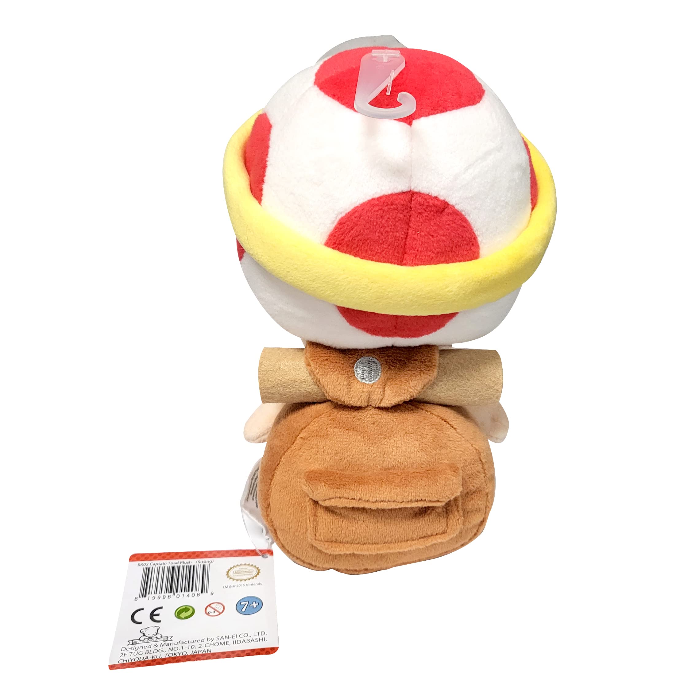 Little Buddy 1408 Super Mario Bros. Captain Toad Sitting Pose Plush, 6.5"