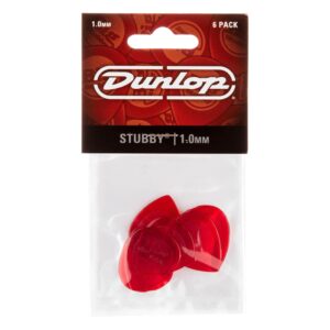 dunlop stubby 1 plectrums (pack of 6)