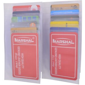 MARSHAL Checkbook Plastic Insert Made in USA 6 Page SET of 2 Card Holder