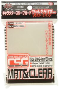 barrier character guard card sleeves (60 piece), matte clear, 69 x 94mm