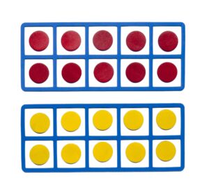 learning advantage giant magnetic foam ten frames - 2 frames with 20 disks - early math manipulative - teach number concepts and operations