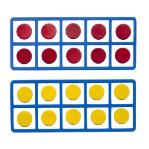 LEARNING ADVANTAGE Giant Magnetic Foam Ten Frames - 2 Frames with 20 Disks - Early Math Manipulative - Teach Number Concepts and Operations