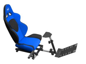 openwheeler advanced racing seat driving simulator gaming chair with gear shifter mount blue