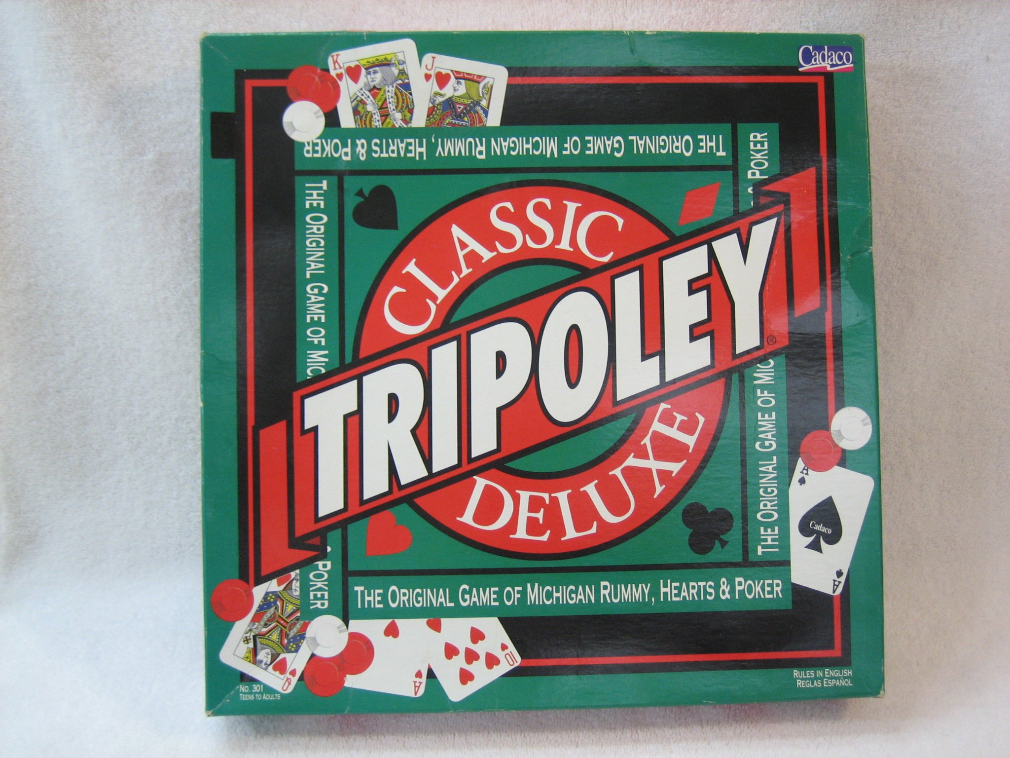 Cadaco Classic Tripoley Deluxe No. 301 1992 Edition with Plastic Tray