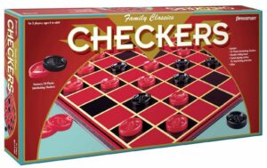 pressman family classics checkers - with folding board and interlocking checkers