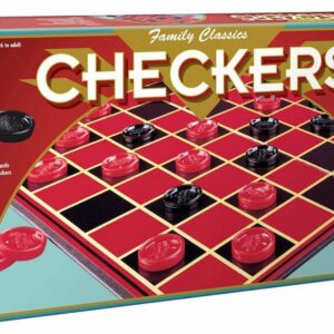 Pressman Family Classics Checkers - with Folding Board and Interlocking Checkers