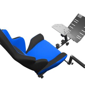 OpenWheeler Advanced Racing Seat Driving Simulator Gaming Chair with Gear Shifter Mount Blue