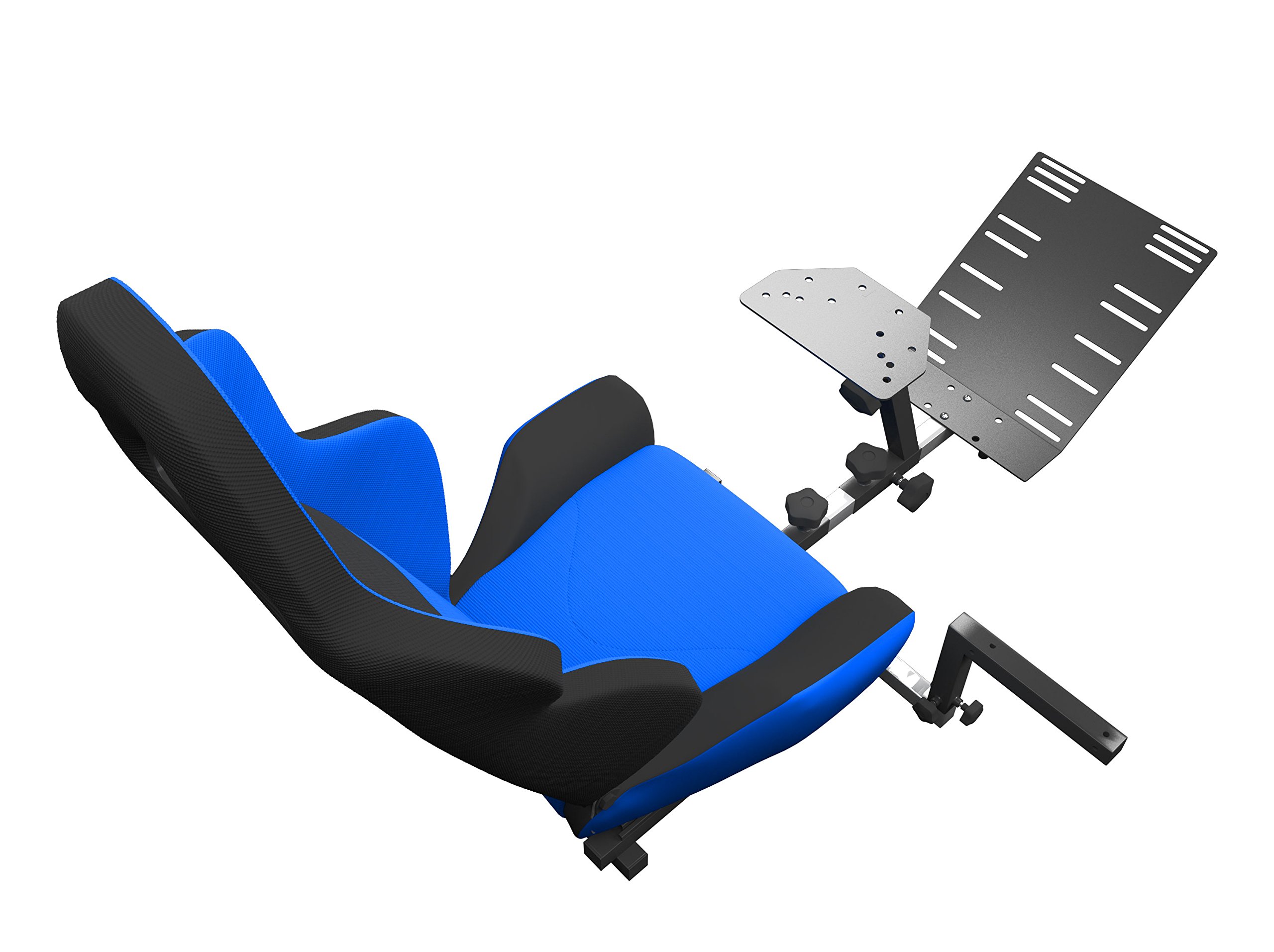 OpenWheeler Advanced Racing Seat Driving Simulator Gaming Chair with Gear Shifter Mount Blue