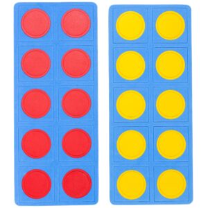 LEARNING ADVANTAGE Giant Magnetic Foam Ten Frames - 2 Frames with 20 Disks - Early Math Manipulative - Teach Number Concepts and Operations