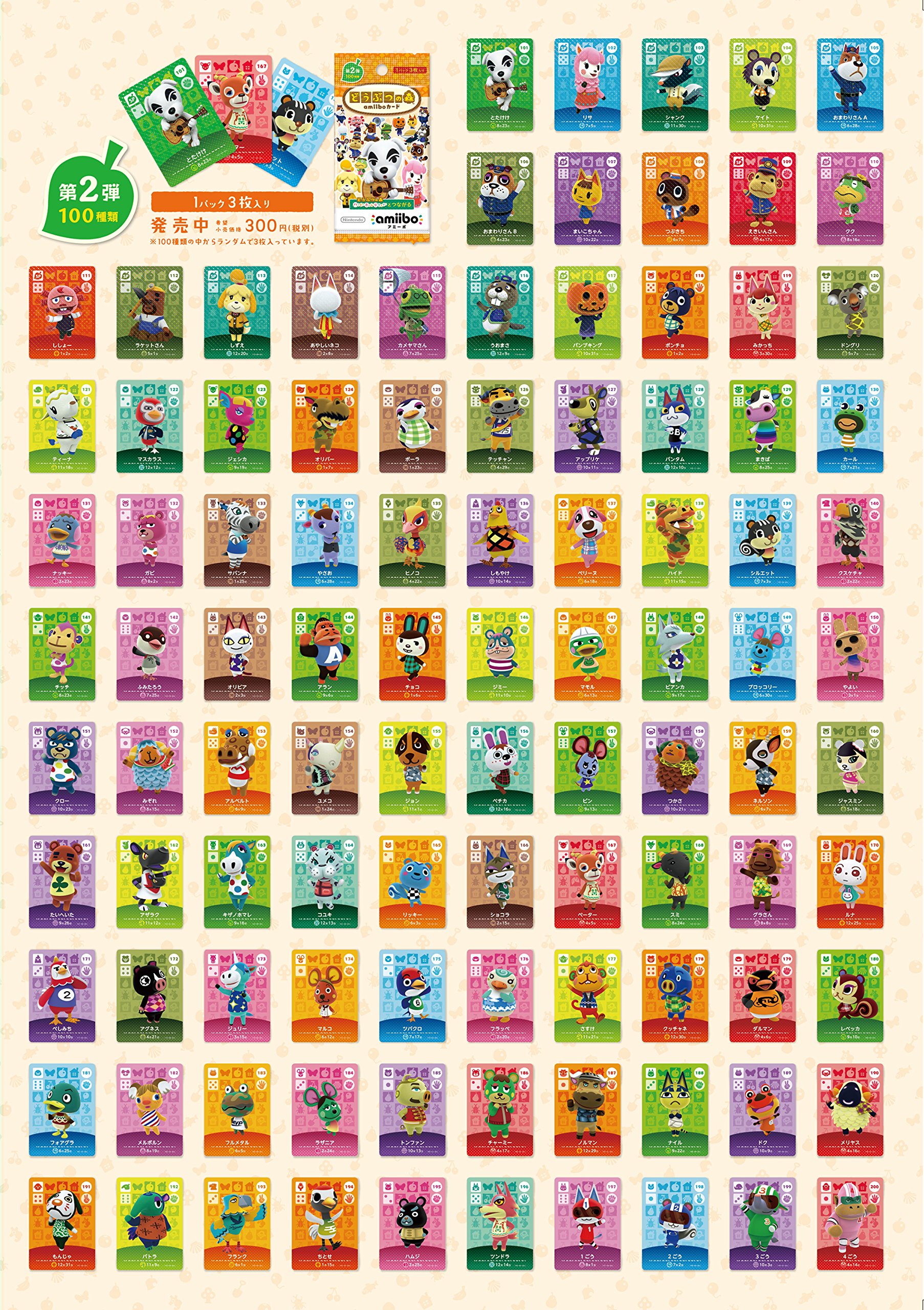 Nintendo 3DS Animal Crossing amiibo card 2nd (5 pack + amiibo card mini album (20 Holds Allowed) set)