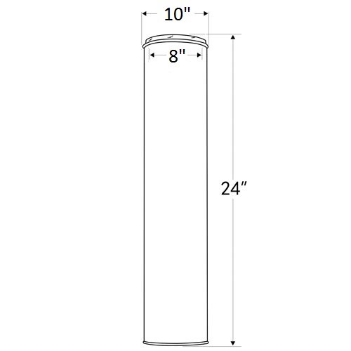 SHASTA VENT 8" x 24" Class A, All Fuel, Double Wall, Insulated, Stainless Steel Chimney Pipe 8" Dia. x 24" Length