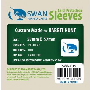 swan card sleeves (57x57mm) - 160 pack, thin sleeves - wyrmspan