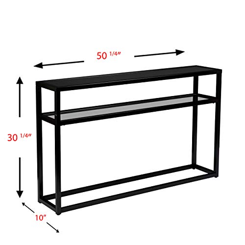 SEI Furniture Baldrick Narrow Console Table, 50.25 in x 10 in x 30.25 in, Black