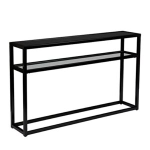 sei furniture baldrick narrow console table, 50.25 in x 10 in x 30.25 in, black