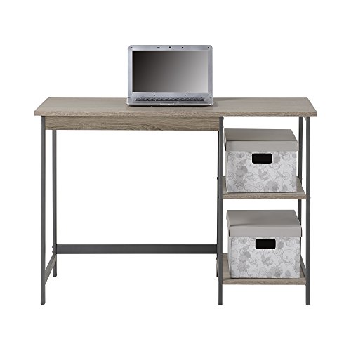 Signature Design by Ashley Soho Modern Home Office Desk & 4-Shelf Bookcase Set, Reclaimed Wood