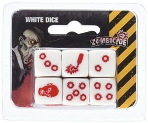 cmon zombicide: 6 white dice board game