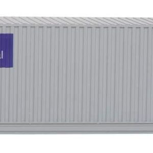 Walthers SceneMaster HO Scale Model of FedEx MultiModal (Gray, Purple) 53' Singamas Corrugated Side Container,949-8504