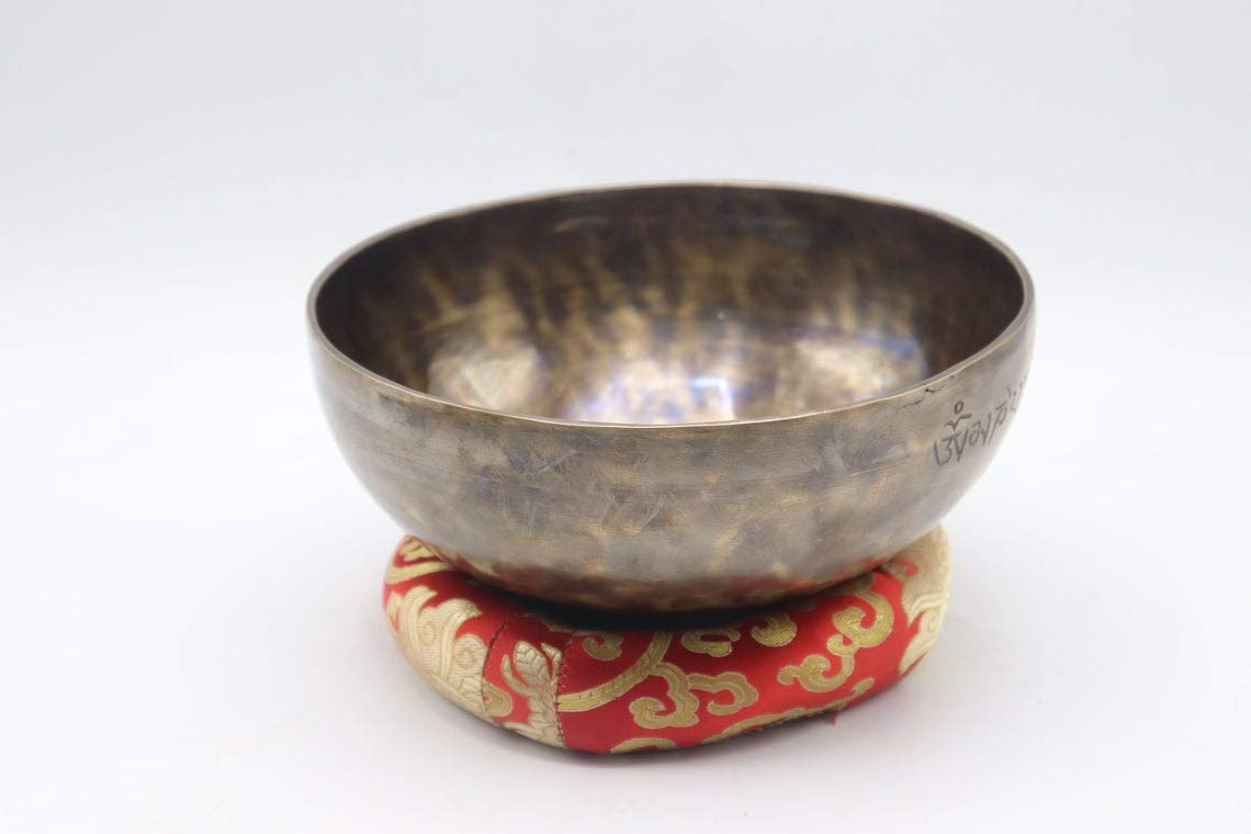 Singing Bowl Nepal-8 inch Full Moon Singing Bowl - Tibetan Spiritual Himalayan Healing Singing Bowls - Meditation, Therapy, Chakra Healing - Made in Nepal