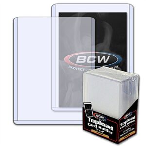 bcw 3x4 premium toploader card holder - 25ct pack