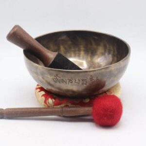 Singing Bowl Nepal-8 inch Full Moon Singing Bowl - Tibetan Spiritual Himalayan Healing Singing Bowls - Meditation, Therapy, Chakra Healing - Made in Nepal