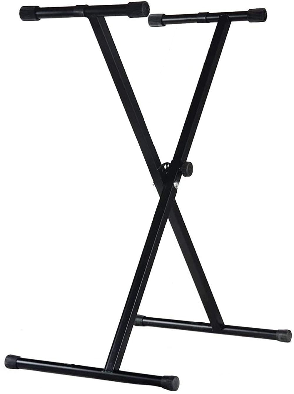 MIYAKO Double Piano Stand with Adjustable Height and Locking Straps constructed with High Strength Steel for Durability - Ideal for Two a Keyboard Stand (D-11)