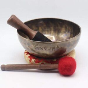 Singing Bowl Nepal-8 inch Full Moon Singing Bowl - Tibetan Spiritual Himalayan Healing Singing Bowls - Meditation, Therapy, Chakra Healing - Made in Nepal