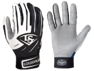 louisville slugger 1pr bgs714 adult xx-small black/white series 7 batting gloves