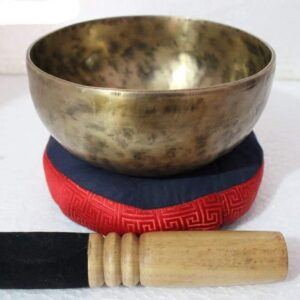 Solar Plexus Chakra E Note Auntic Hand Hammered Tibetan Meditation Singing Bowl 7 Inches - Yoga Old Bowl By Singing Nepal