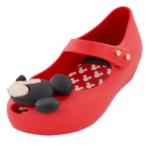 mini melissa ultragirl disney twins bb mary jane shoe (toddler), red, 5 m us toddler